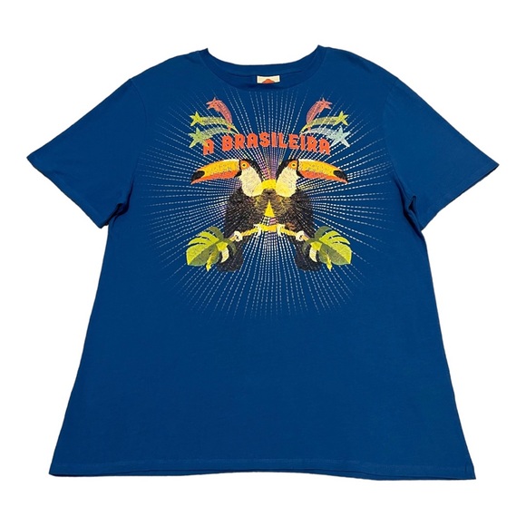 FARM Rio | Tops | New Farm Rio A Brasileira Tshirt Color Navy Size ...